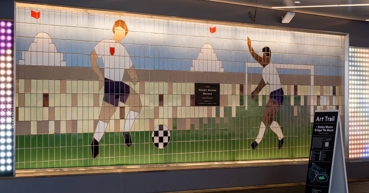 Bobby Moore Bridge Tile Mural | Wembley Park