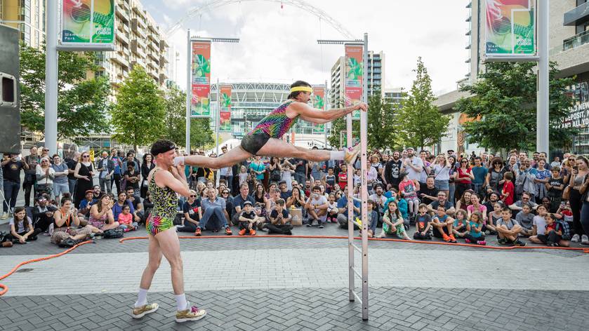 Kids at International Busking Day