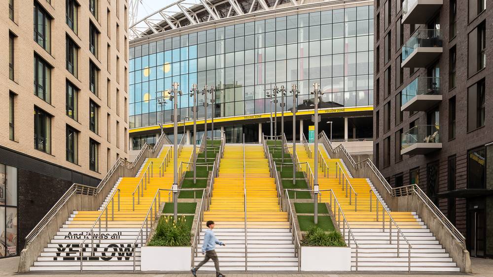 YELLOW 25 – Wembley Park x Pantone Coldplay Art Installation on Spanish ...